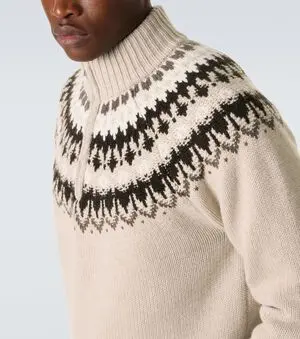 Arch4 Mr. Saint Gervais Cashmere Half-zip Sweater - Beige