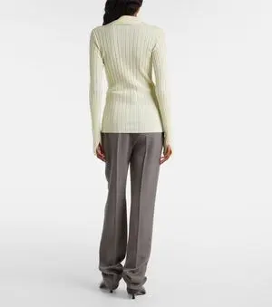 Calvin Klein Amber Wool Polo Sweater - Yellow
