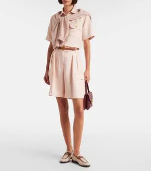 Loro Piana Annalisa Linen Shirt - Pink