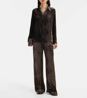 Dries Van Noten Printed Wide-leg Satin Pants - Multicoloured