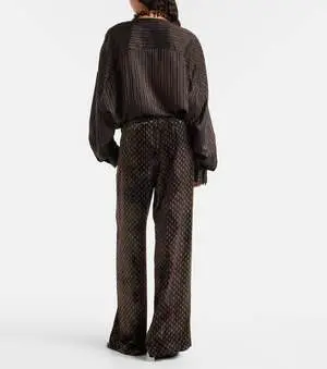 Dries Van Noten Printed Wide-leg Satin Pants - Multicoloured