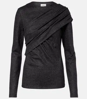 Isabel Marant Étoile Asna Chalk Stripe Wool And Cotton Top
