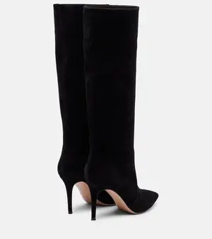 GIANVITO ROSSI Hansen 85 Suede Knee-high Boots - Black