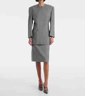 Calvin Klein Luna Wool Pencil Skirt