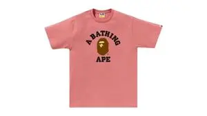BAPE College Tee Shirt (fw25) Pink