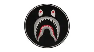 A BATHING APE Shark Floor Rug - Black