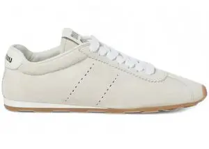 Miu Miu Plume Suede Gum - White