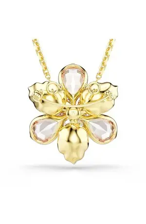 SWAROVSKI Idyllia Crystal Flower Brooch Pendant Necklace