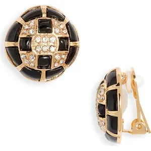 KENNETH JAY LANE Button Clip-on Earrings - Gold