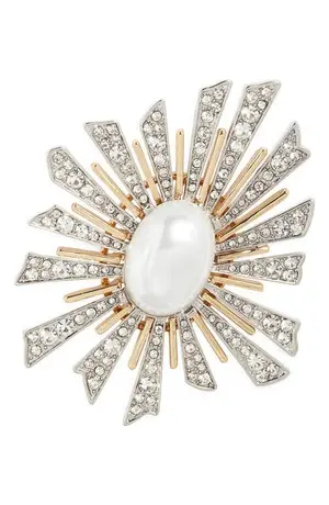 KENNETH JAY LANE Sunburst Pin - Gold