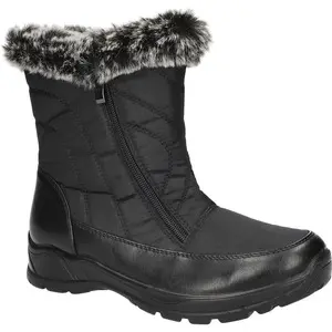 EASY WORKS BY EASY STREET Portland Faux Fur Lined Waterproof Boot - Black