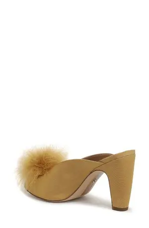 Sam Edelman Witney Feather-embellished Pumps - Deep Mustard