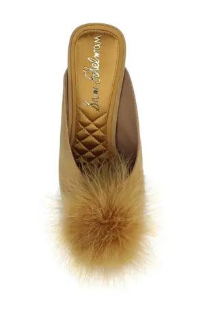 Sam Edelman Witney Feather-embellished Pumps - Deep Mustard