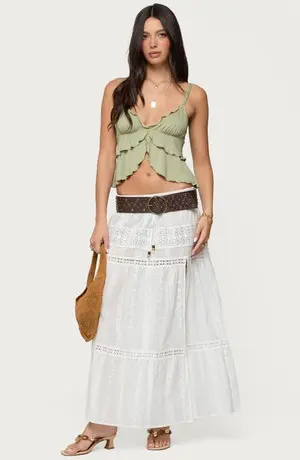 EDIKTED Kailan Ruffle Babydoll Camisole