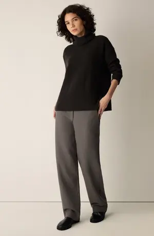 Eileen Fisher Ribbed Turtleneck Sweater