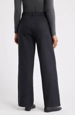 Eileen Fisher Wide Leg Virgin Wool Pants