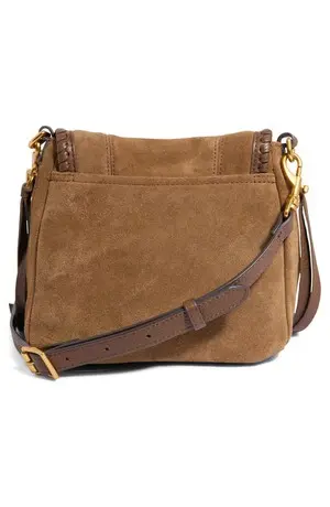 AIMEE All For Love Leather Crossbody Bag - Coffee Suede