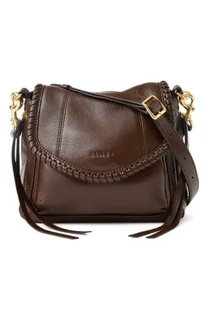 AIMEE All For Love Leather Crossbody Bag Fudge