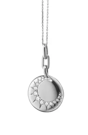 Monica Rich Kosann Sun Locket Pendant Necklace - Silver