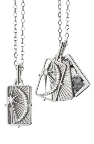 Monica Rich Kosann Sterling Sun, Moon And Stars Locket Necklace - Silver