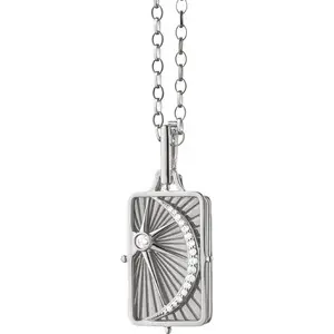 Monica Rich Kosann Sterling Silver Sun, Moon And Stars Locket Necklace Silver