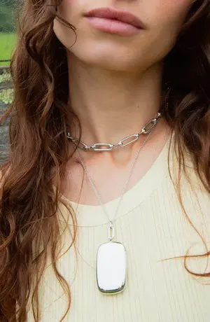 Monica Rich Kosann Large Locket Necklace - Silver