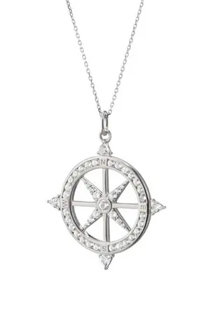 Monica Rich Kosann Adventure Compass Pendant Necklace - Silver