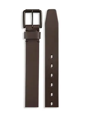 HARBOR BAY BY DXL Leather Roller Buckle Belt