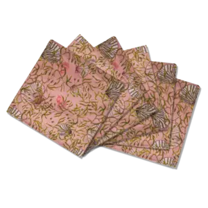 SOPHIE WILLIAMSON DESIGN Napkins Mussels From Brussels Offcut Versionset Of 6 - Pink