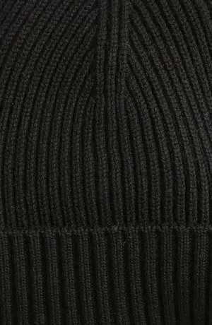 Nordstrom Merino Wool Cuffed Beanie - Black