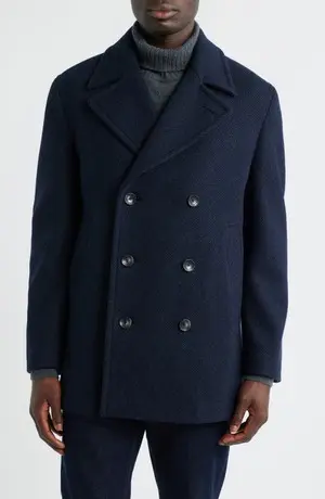 Men's Blue Wool Coats