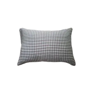 KD WEAVE Gingham Pillow Covercover Only - Chocolate - 16 X 23