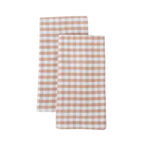 KD WEAVE Gingham Napkinset Of 2 - Tan