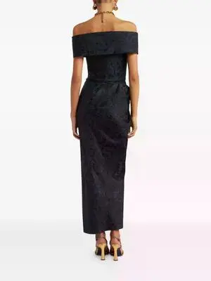 Etro Silk-blend Jacquard Evening Dress With Draped Detail And Slit