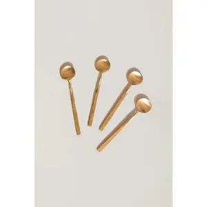 FLECK Wabi Coffee Spoonsset Of 4 - Brass