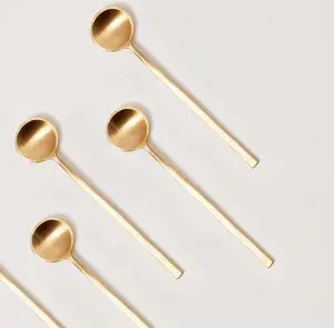 FLECK Wabi Dessert Spoonsset Of 4 - Brass