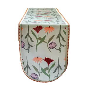 SOPHIE WILLIAMSON DESIGN Table Runner Picnic On The Meadow - White
