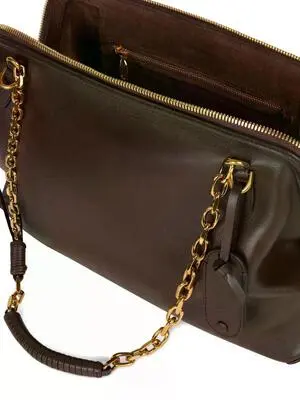 Etro Chain-trimmed Leather Shoulder Bag