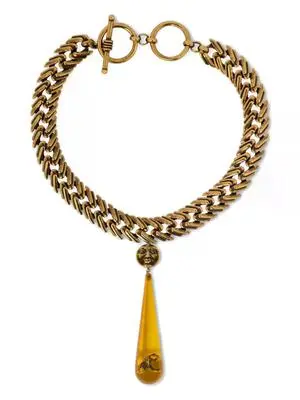 Etro Droplet Paisley Bee Necklace - Gold
