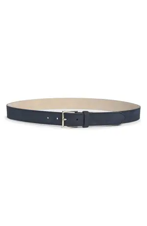Vince Nubuck Leather Belt - Coastal/palladium