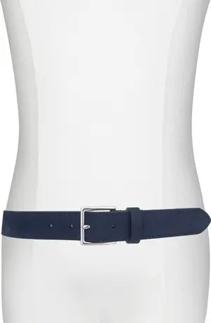 Vince Nubuck Leather Belt - Coastal/palladium