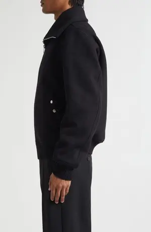 Rick Owens Blixa Dracucollar Wool Jacket