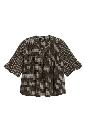 Bobeau Dot Print Blouse