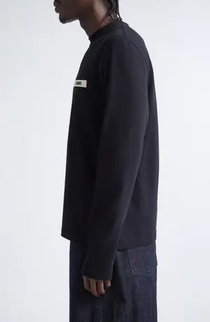 Jacquemus Le T-shirt Gros Grain Long Sleeve T-shirt - Black