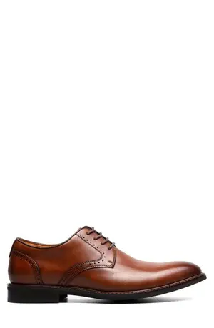 STACY ADAMS Benson Plain Toe Derby - Brandy