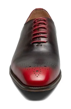 STACY ADAMS Hallquist Embellished Toe Wholecut Shoe - Red