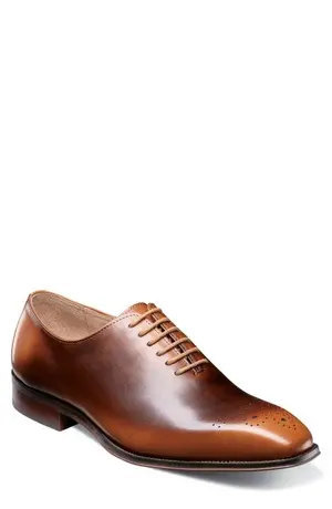 STACY ADAMS Hallquist Embellished Toe Wholecut Shoe - Toffee