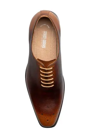 STACY ADAMS Hallquist Embellished Toe Wholecut Shoe - Toffee