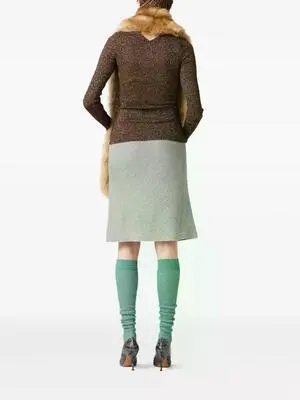 Miu Miu Lamé Crew-neck Sweater