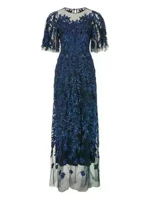 TEMPERLEY LONDON Genevieve Floral Dress - Blue